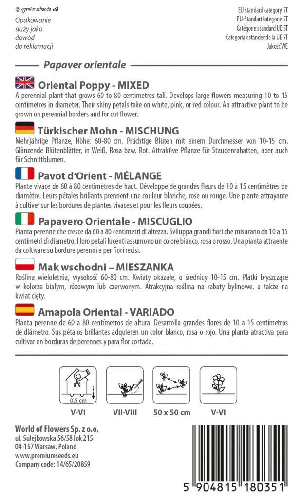 Oriental Poppy - Mixed - PremiumSeeds – producer of seeds